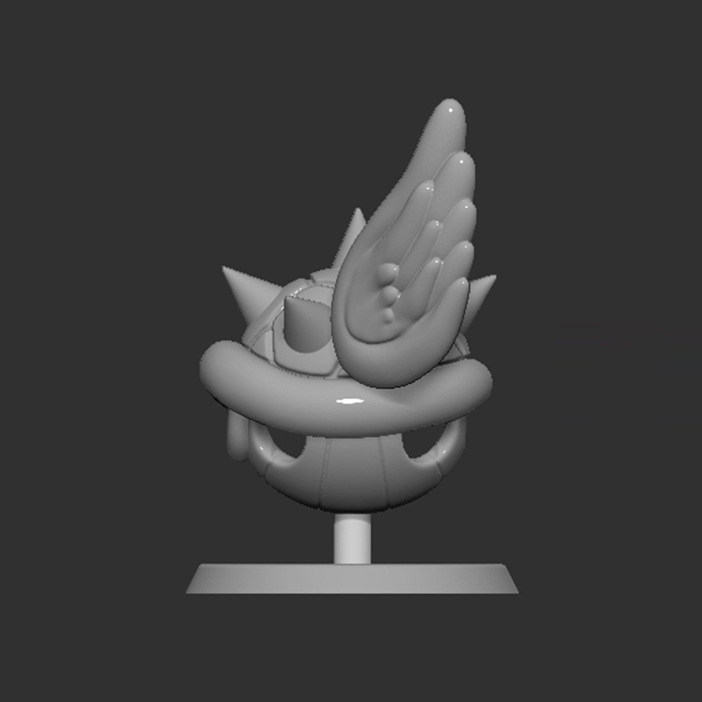 Mario Tortoise Shell with Spiny and Wings Based 3D model 3D printable ...