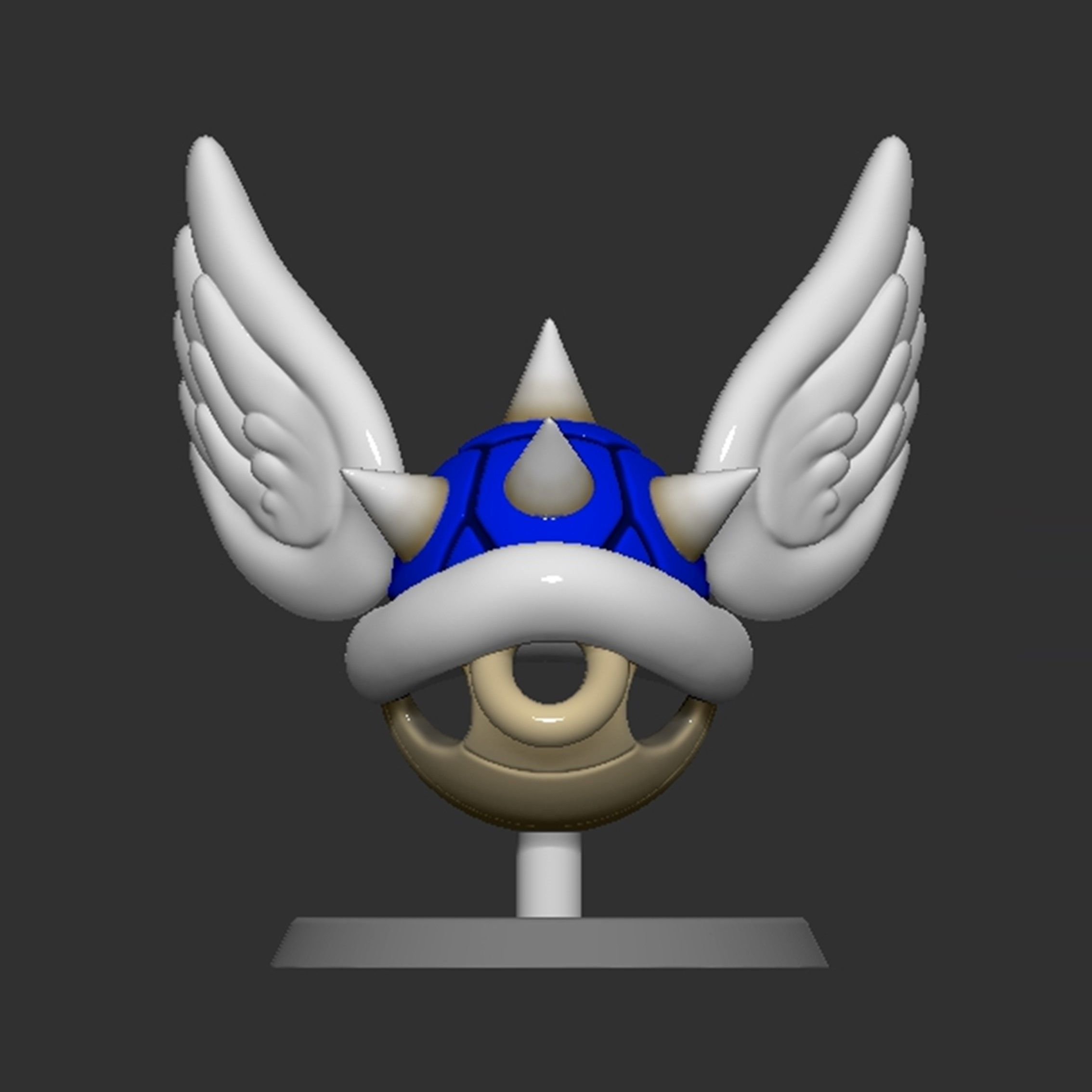 Mario Tortoise Shell with Spiny and Wings Based 3D model 3D printable ...