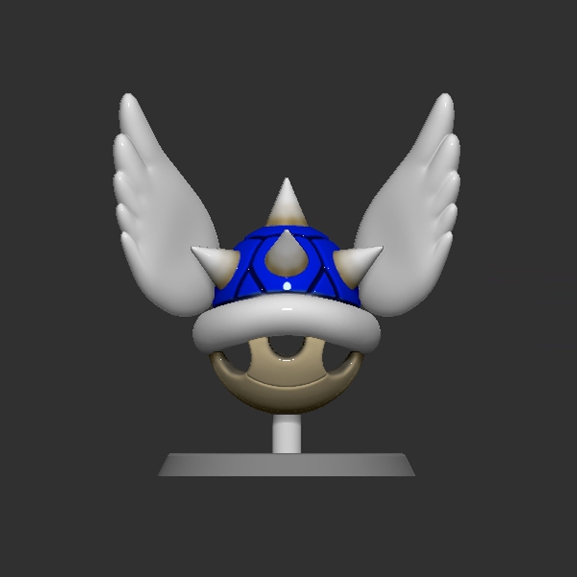 Mario Tortoise Shell with Spiny and Wings Based 3D model 3D printable ...