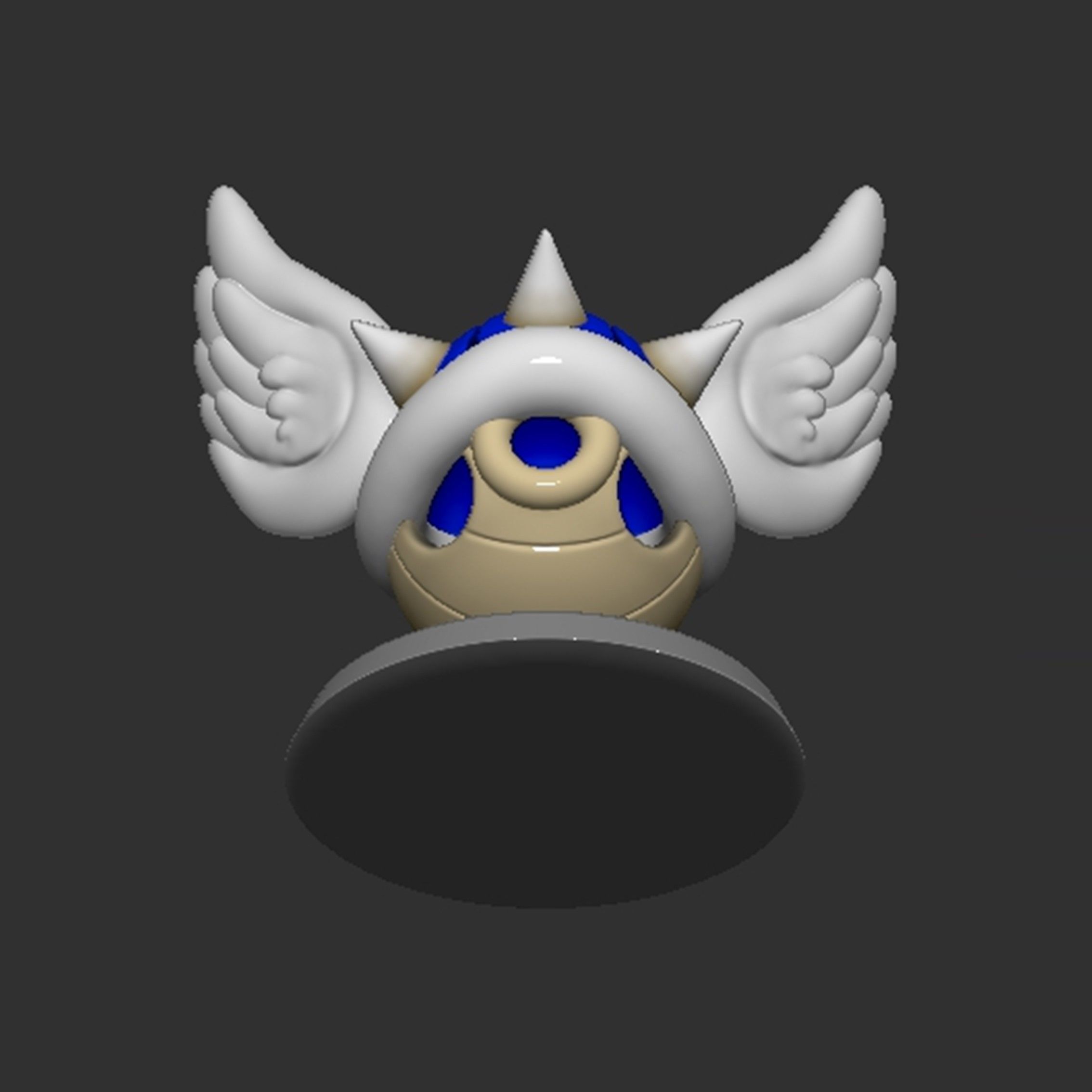 Mario Tortoise Shell with Spiny and Wings Based 3D model 3D printable ...