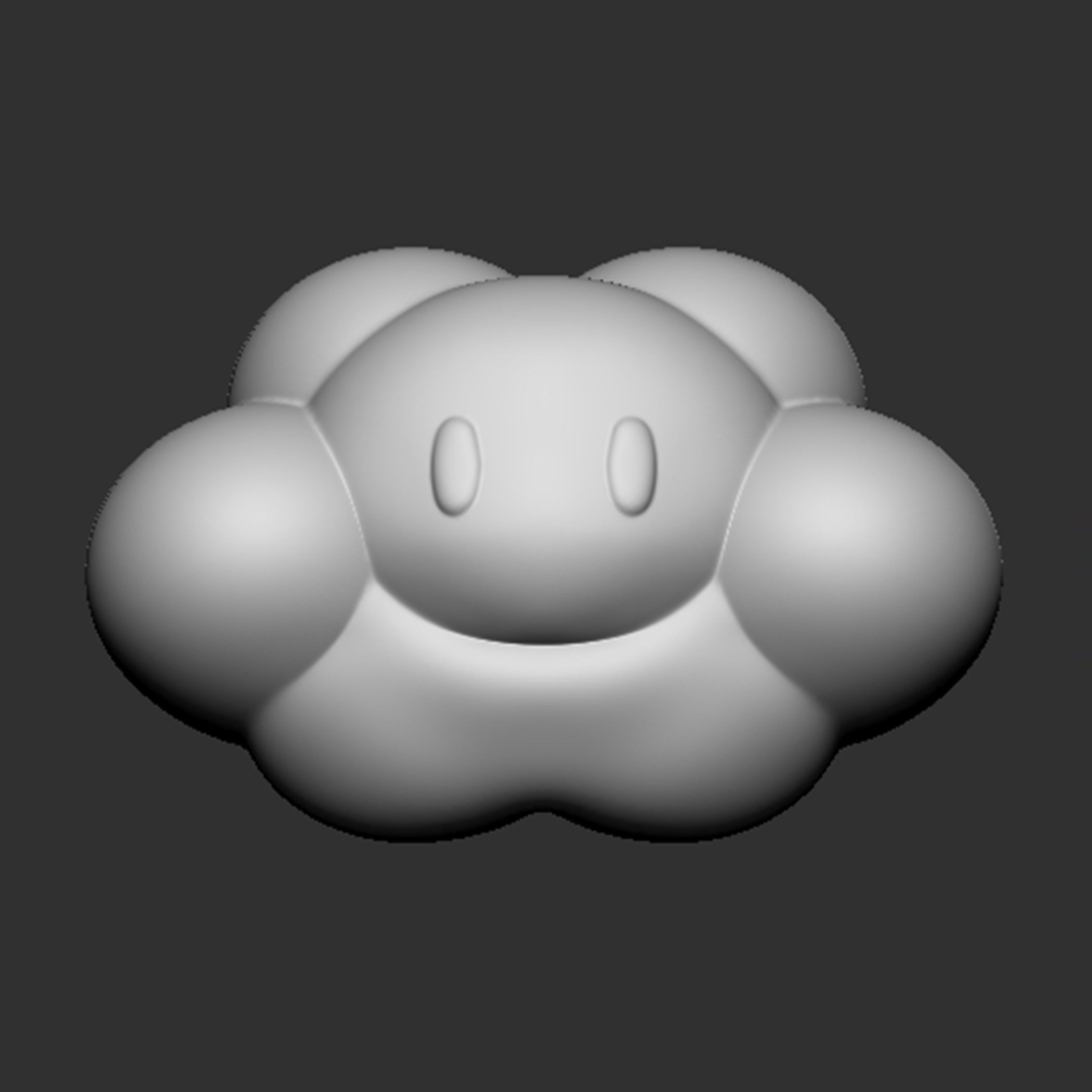 Lakitu Cloud Mario 3D model 3D printable | CGTrader