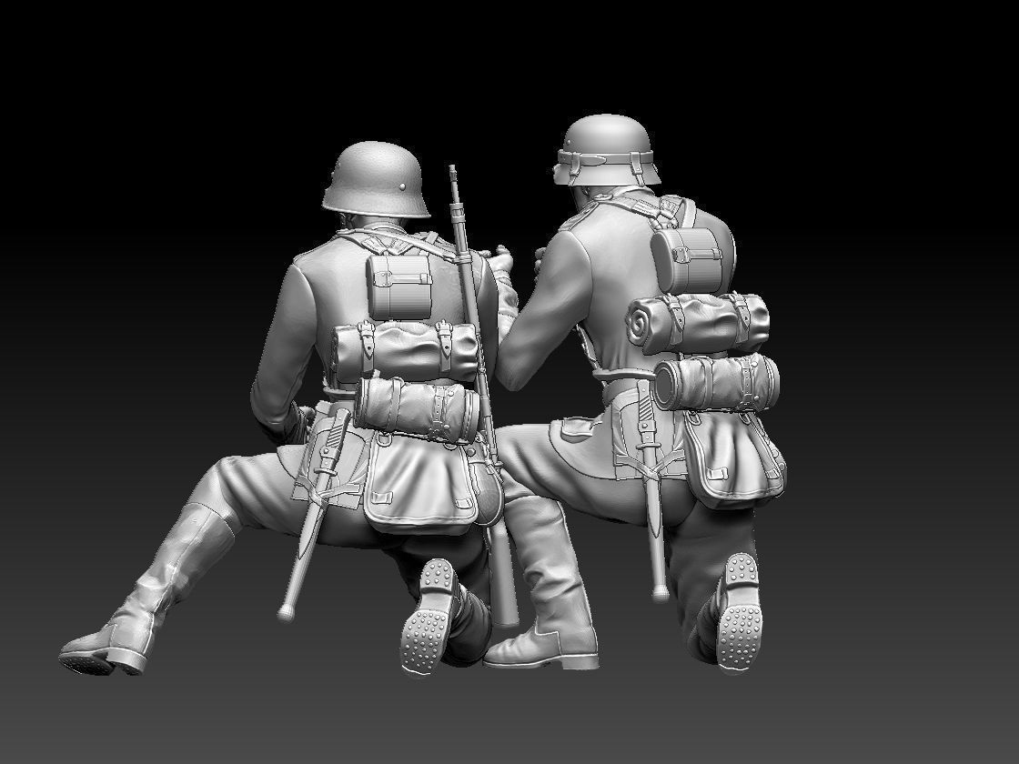 German soldiers 3D model 3D printable | CGTrader
