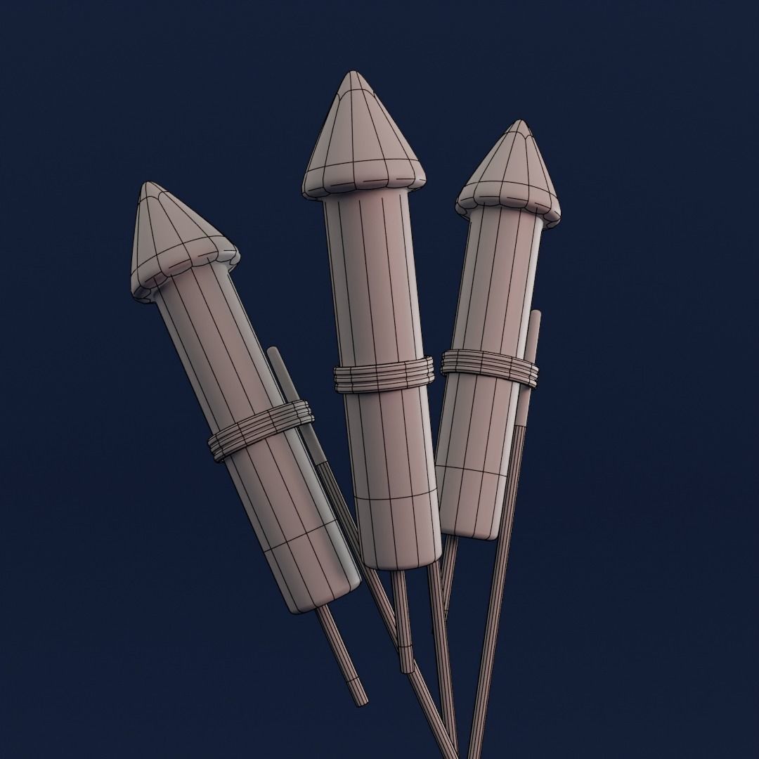3D model Cartoon Fireworks Firecracker VR / AR / low-poly | CGTrader