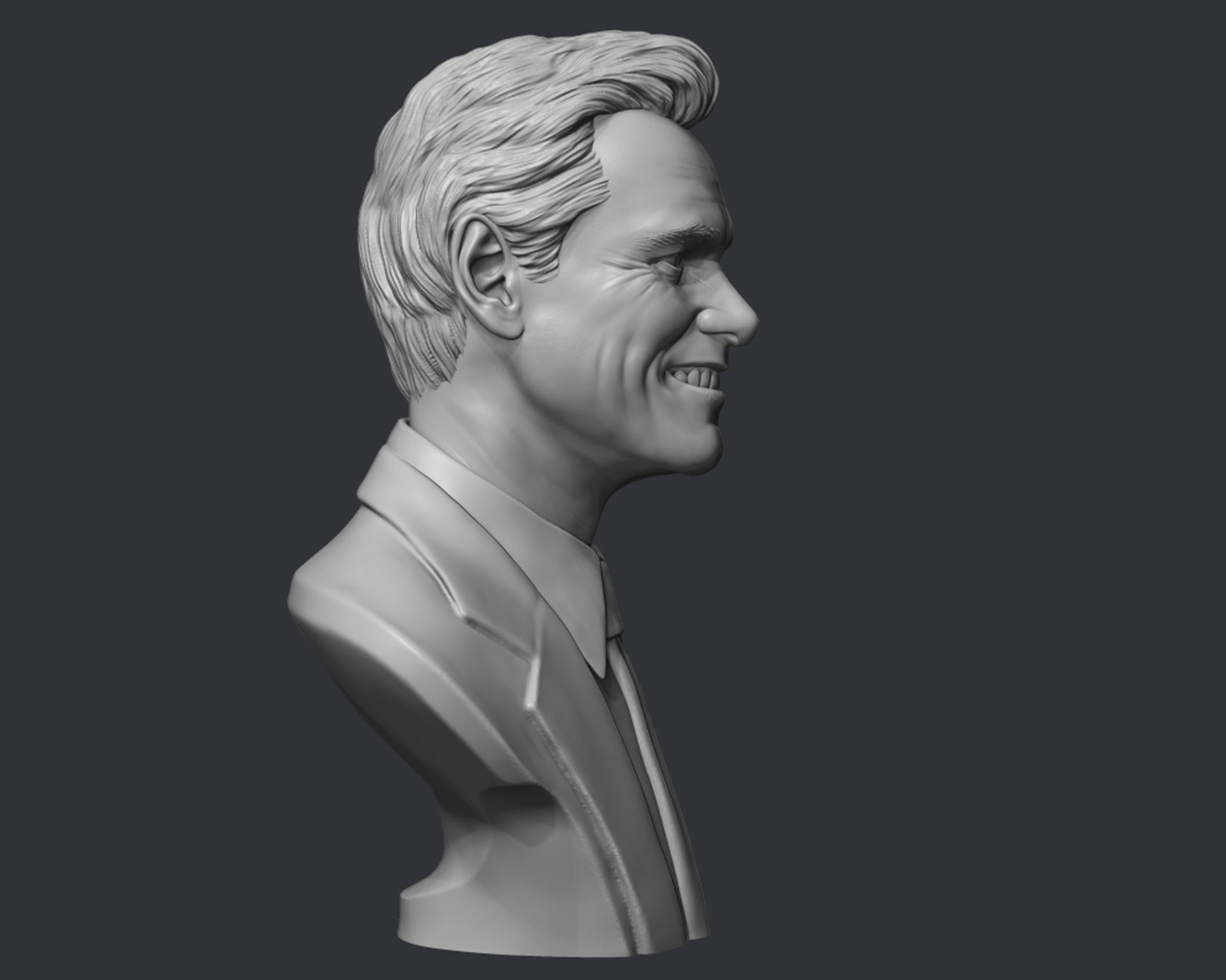 Jim Carrey bust sculpture 3D print model 3D model 3D printable | CGTrader