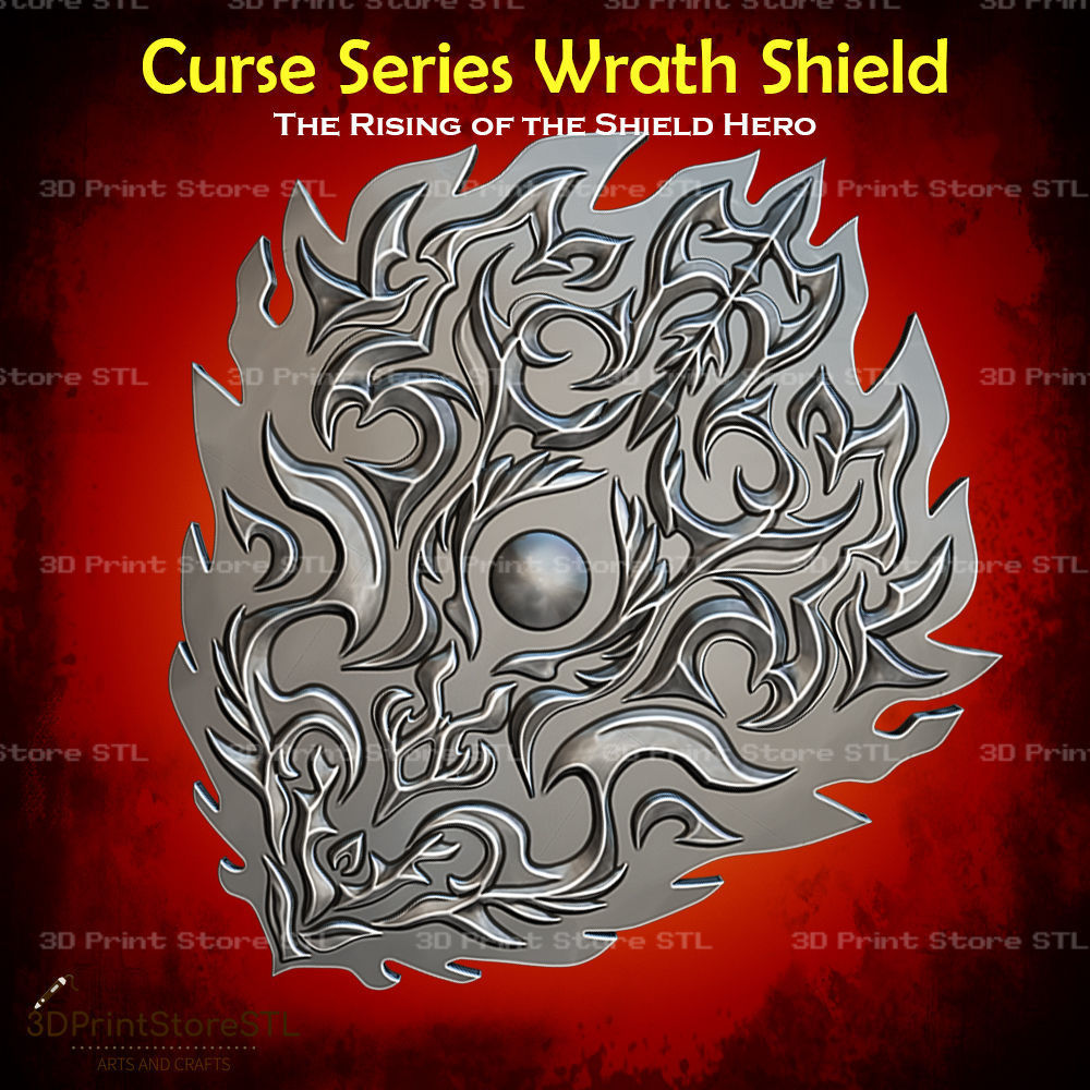 Curse Series Shield-The Rising of the Shield Hero - STL File 3D model ...