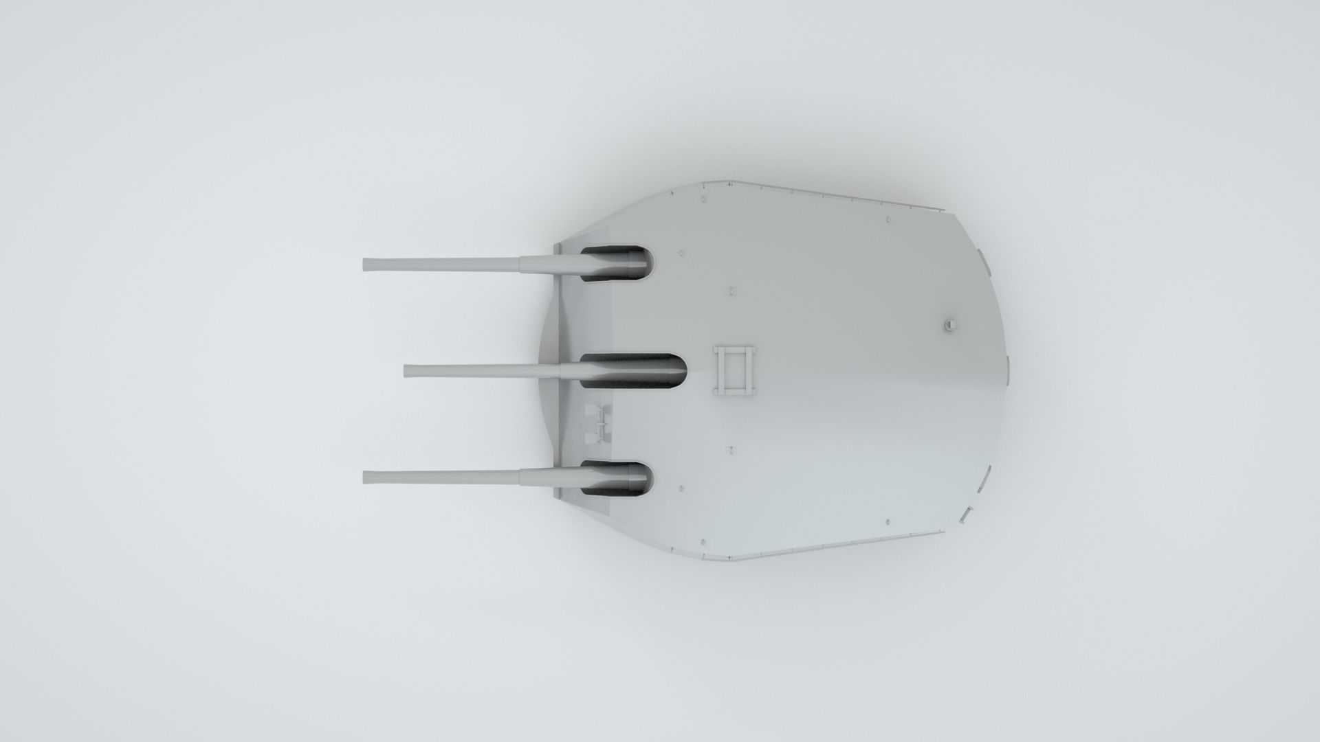 BL 6 inch 152mm MKXIII Triple Naval Gun 3D model rigged | CGTrader