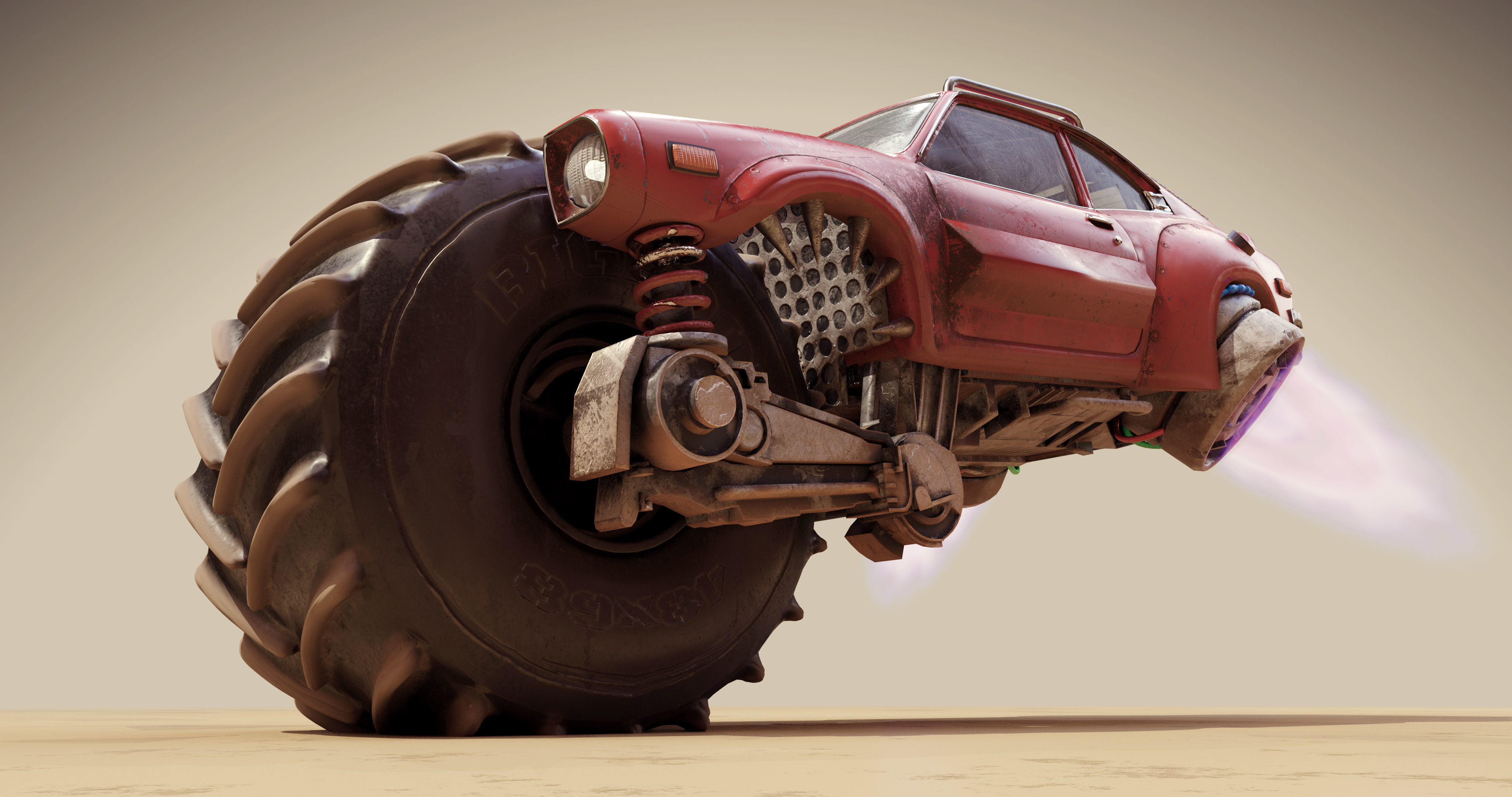 3D model Mazda RX-3 Monowheel VR / AR / low-poly | CGTrader