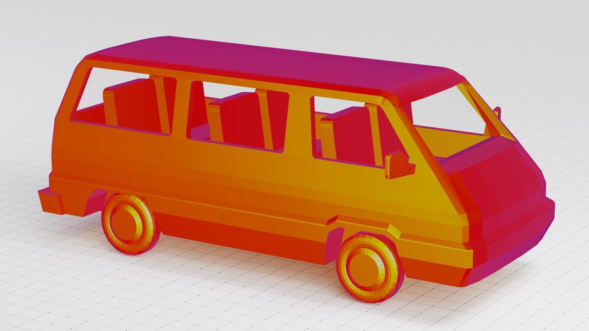 3D model Low Poly Van Vehicle VR / AR / low-poly | CGTrader