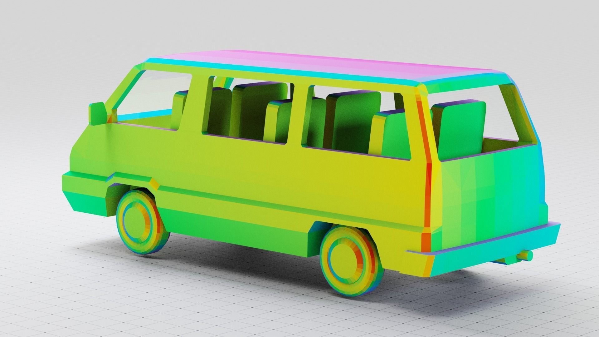 3D model Low Poly Van Vehicle VR / AR / low-poly | CGTrader