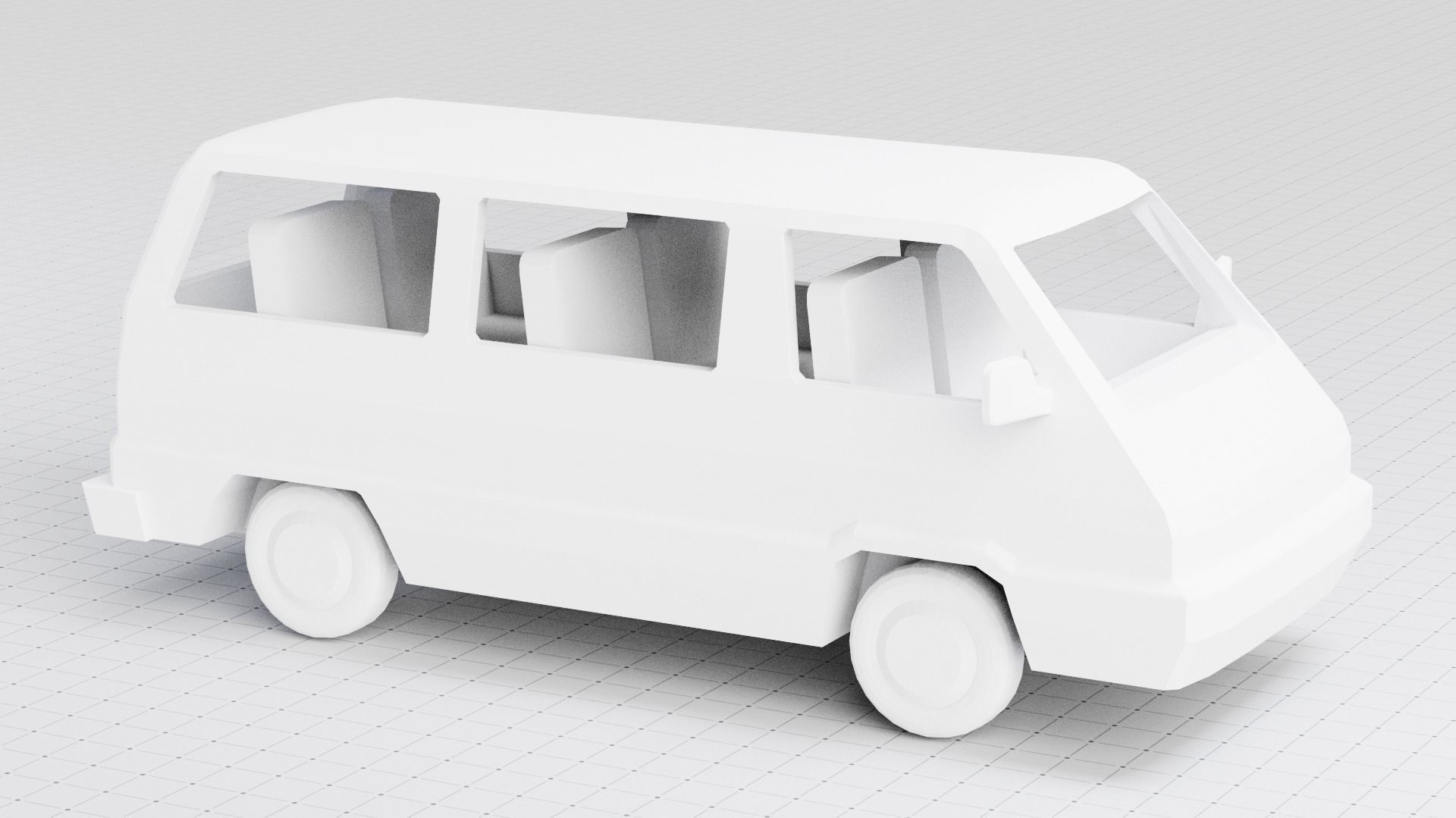 3D model Low Poly Van Vehicle VR / AR / low-poly | CGTrader