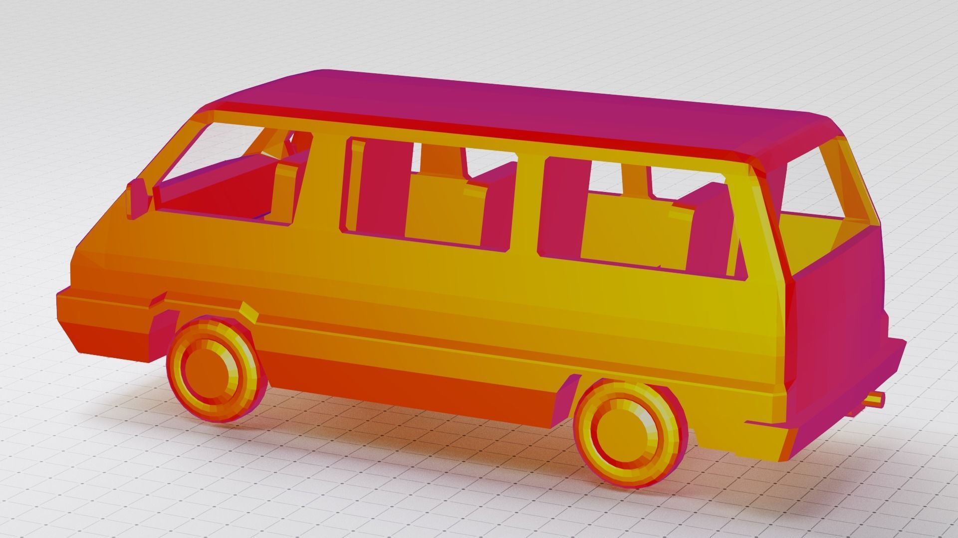 3D model Low Poly Van Vehicle VR / AR / low-poly | CGTrader