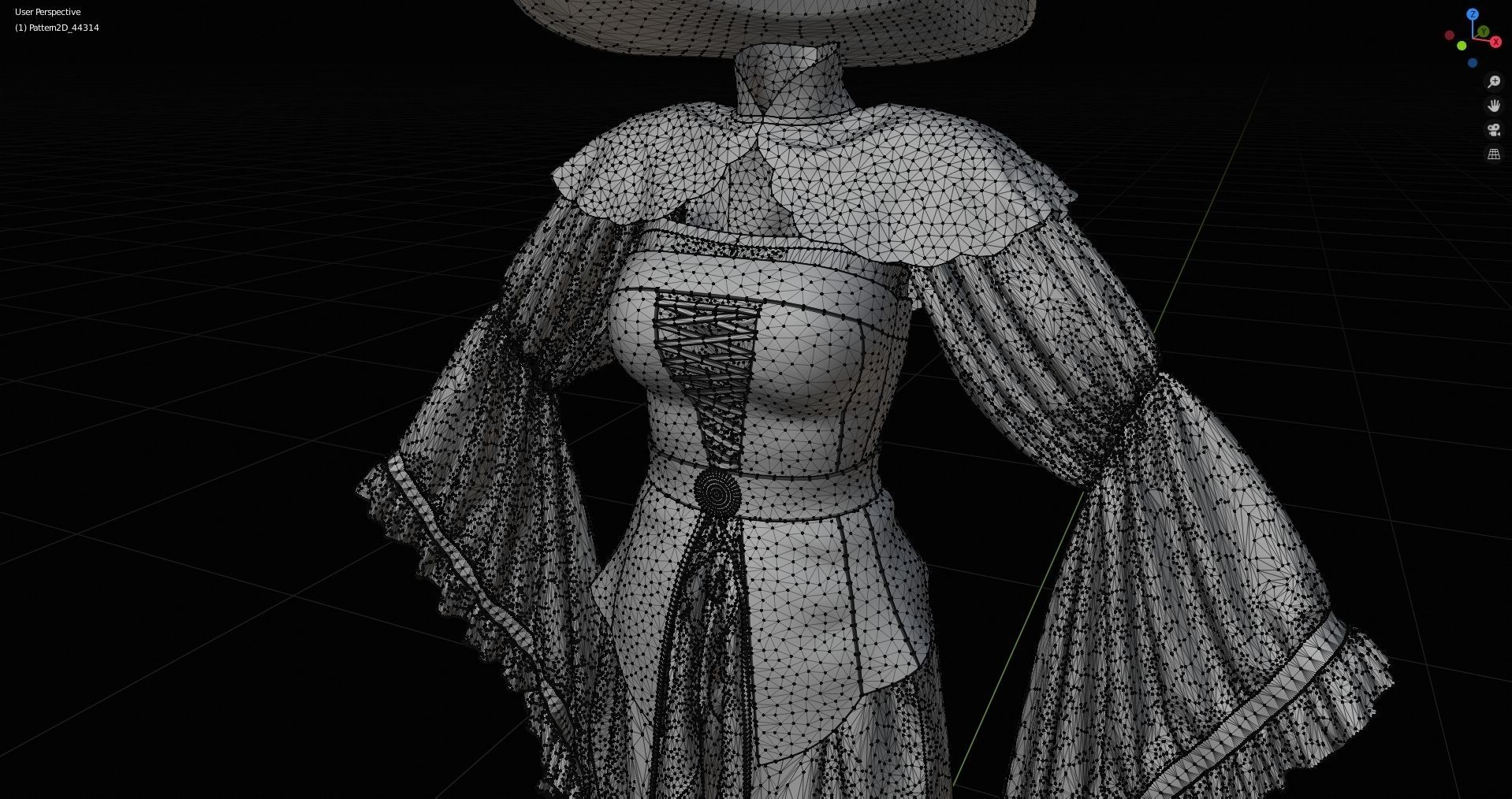 Long sleeved wizard robe 3D model | CGTrader