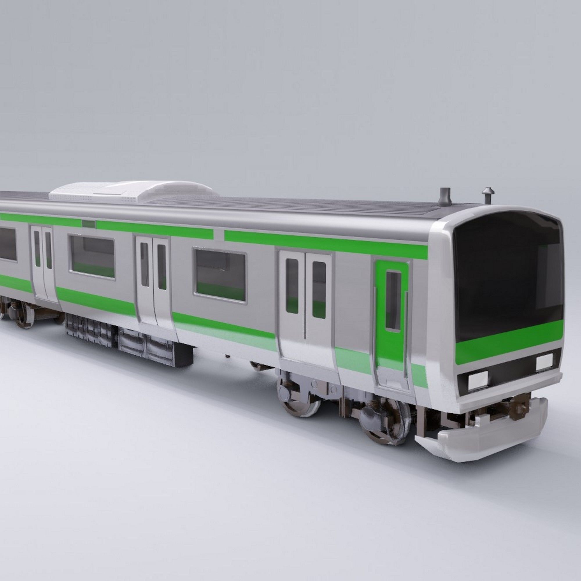 Japan Railway Train model in Blender 3D 3D model | CGTrader