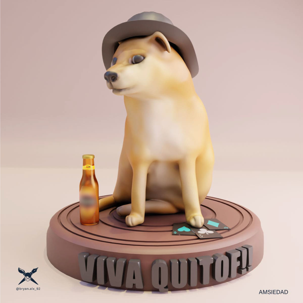 Cheems meme Festive Day Estatuilla - Cheems Dog 3D model 3D printable ...