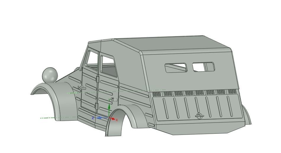 Alternative WPL C14 C24 chassis Kubelwagen typ 82 3D print model 3D ...