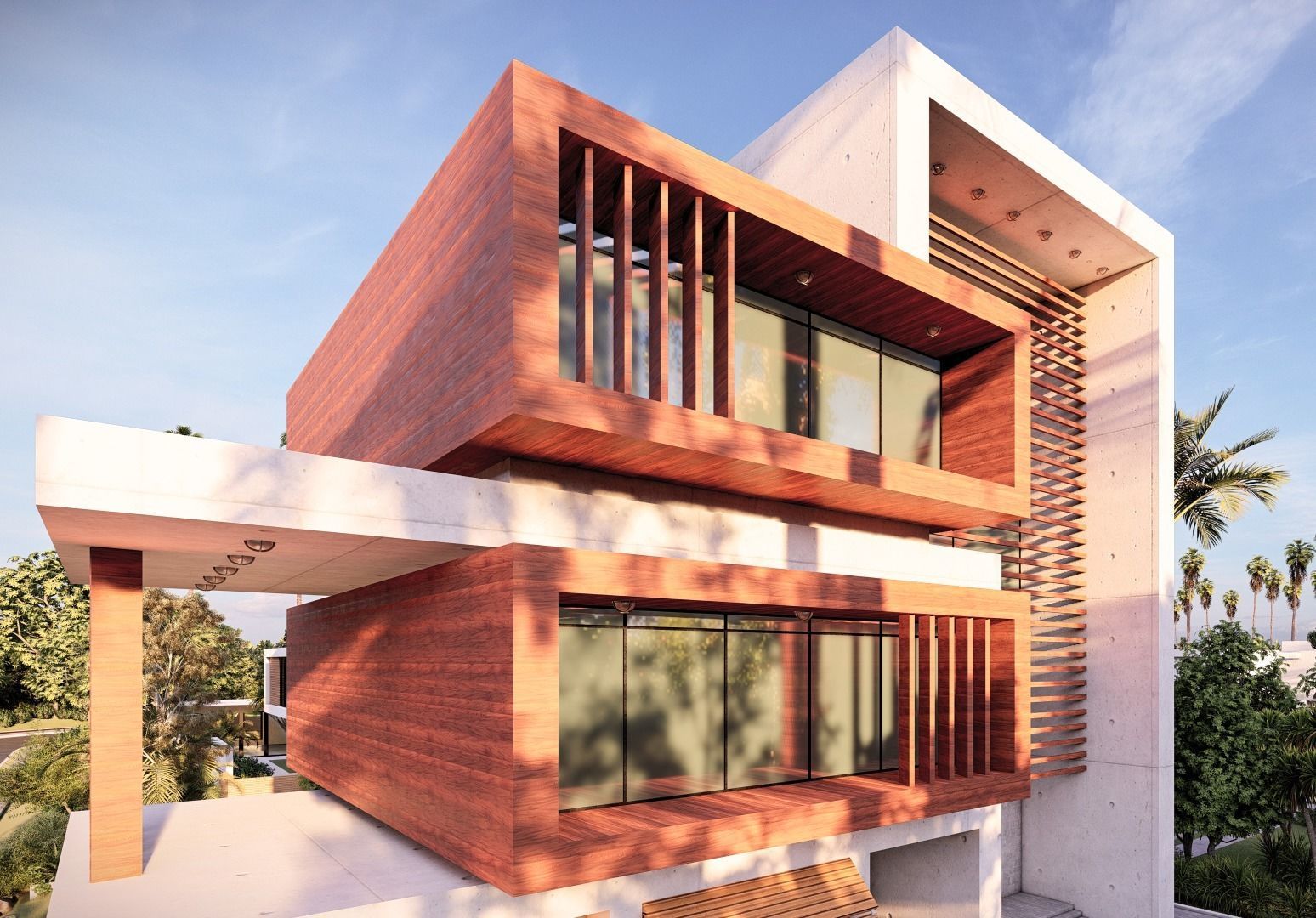 Modern Building N23 3D model animated rigged | CGTrader