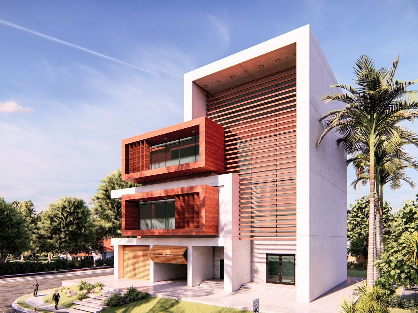 Modern Building N23 3D model animated rigged | CGTrader