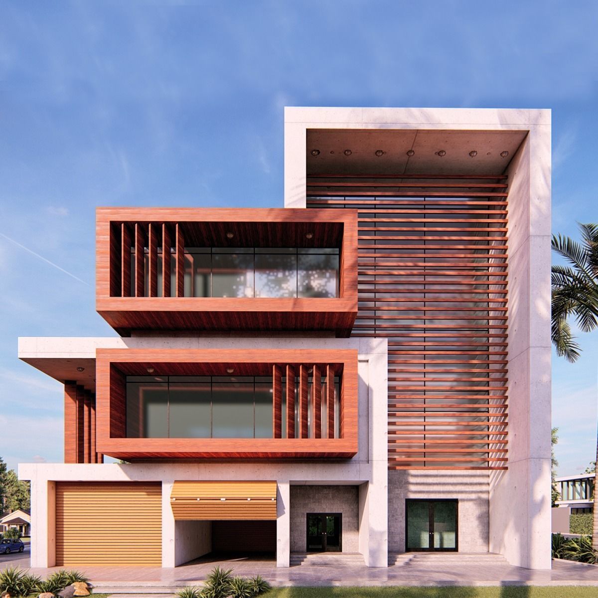 Modern Building N23 3D model animated rigged | CGTrader