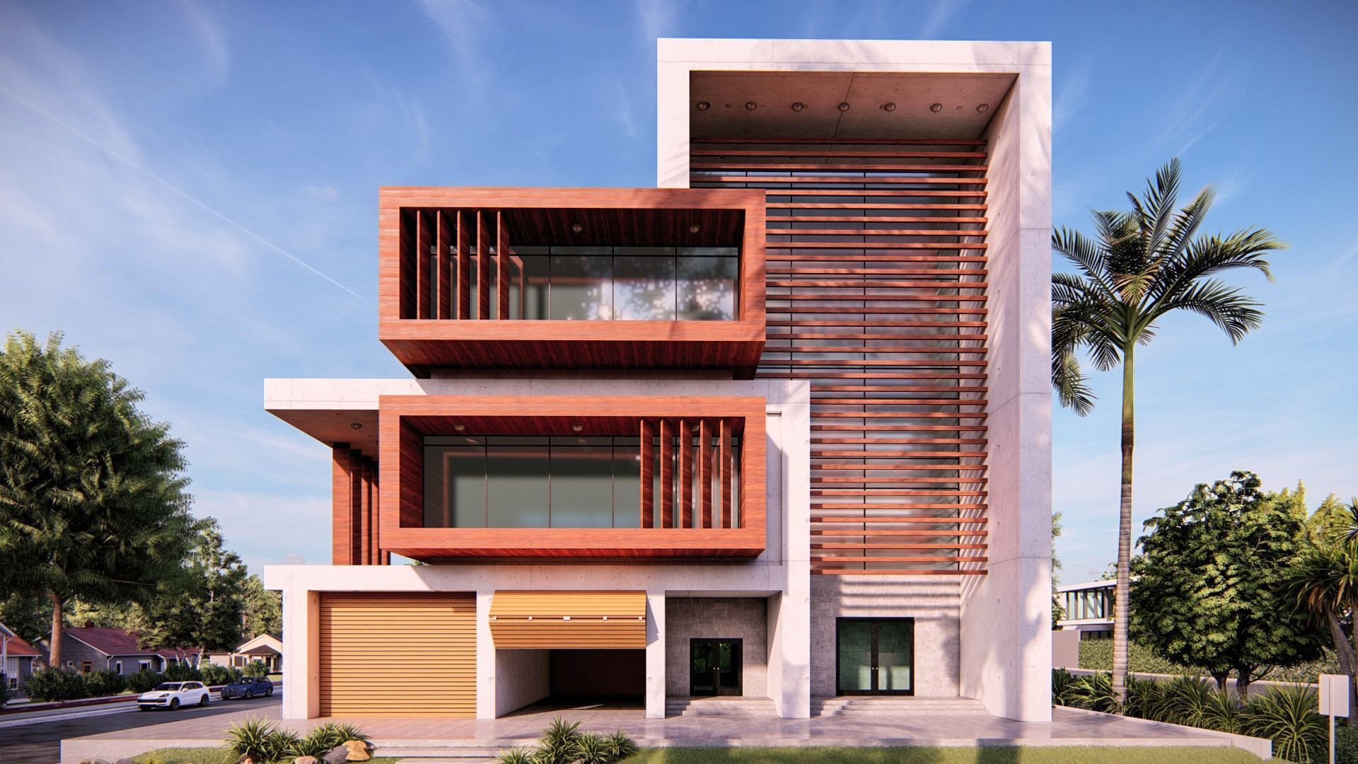 Modern Building N23 3D model animated rigged | CGTrader