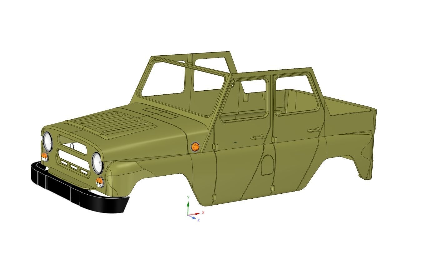 Alternative WPL B24 chassis 3D UAZ 469 3D print model 3D model 3D ...