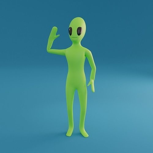 3D model Cartoon Alien VR / AR / low-poly | CGTrader