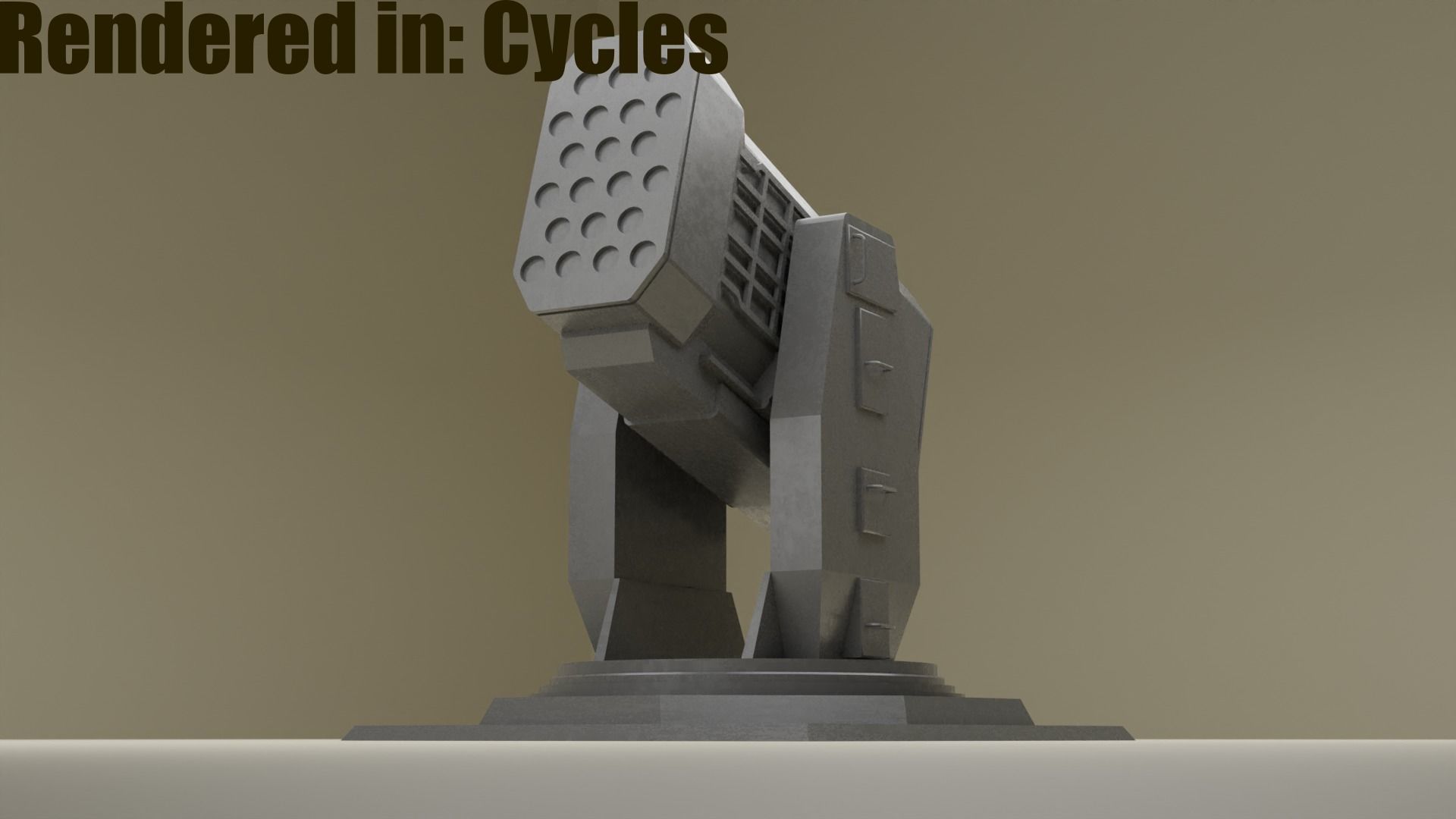 3D model Rocket Turret for Eevee and Cycles VR / AR / low-poly | CGTrader