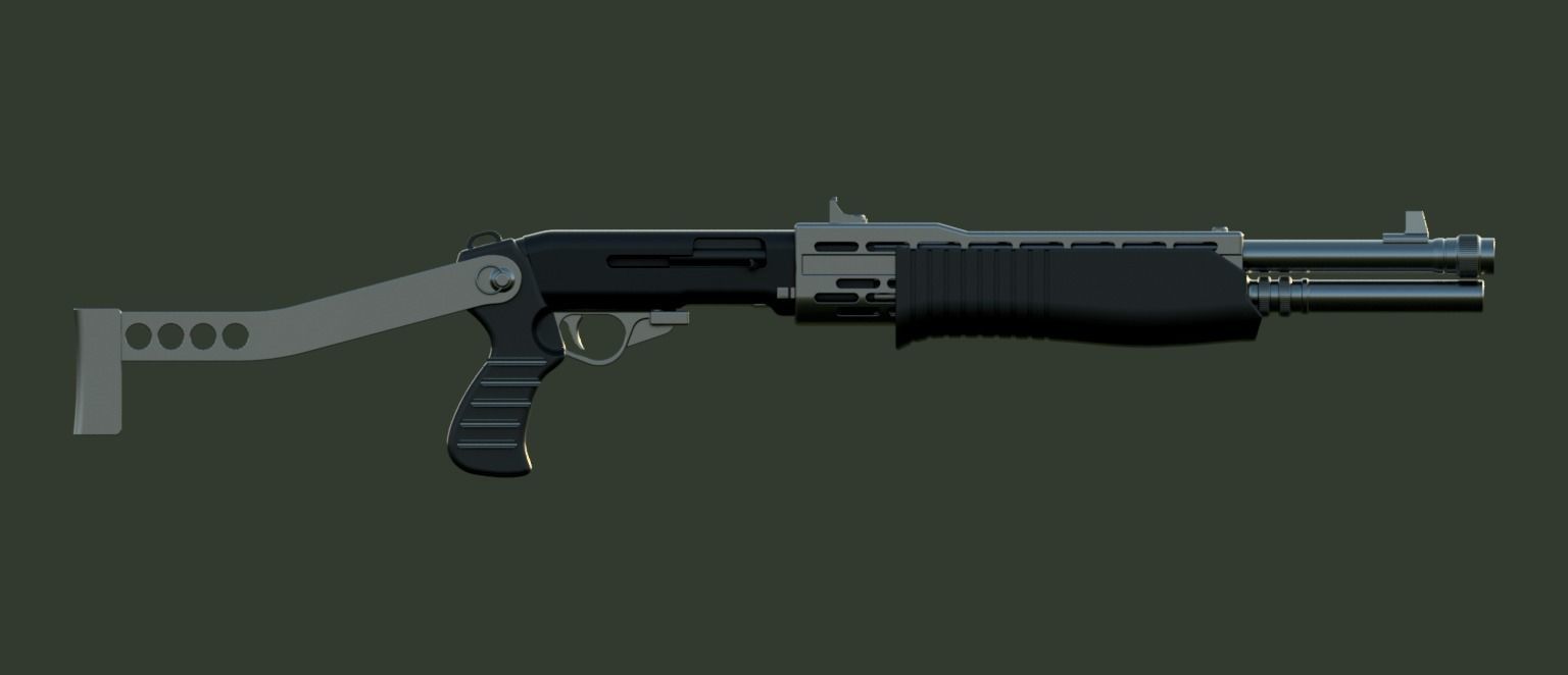 Franchi SPAS-12 shotgun 3D model 3D model | CGTrader