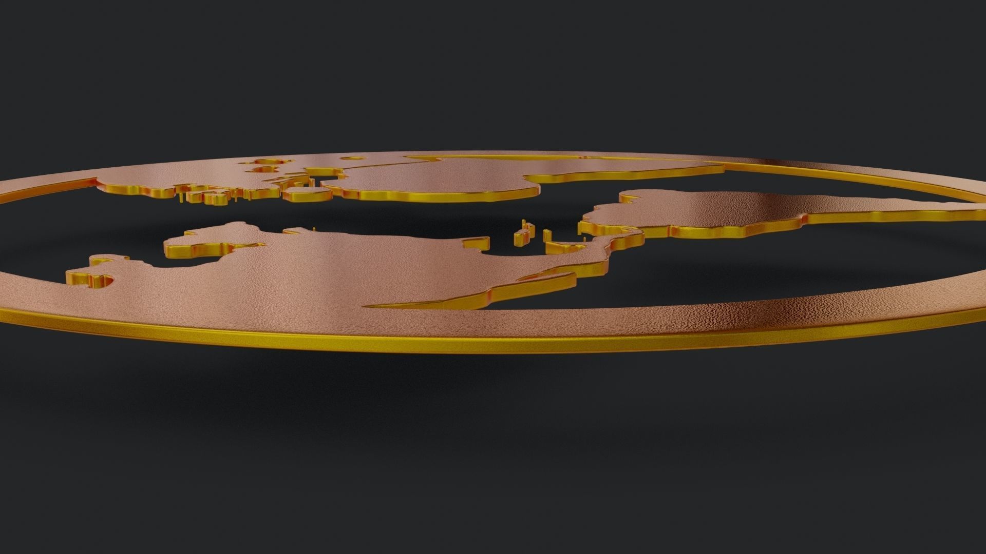 a flat model of the planet earth 3D model | CGTrader