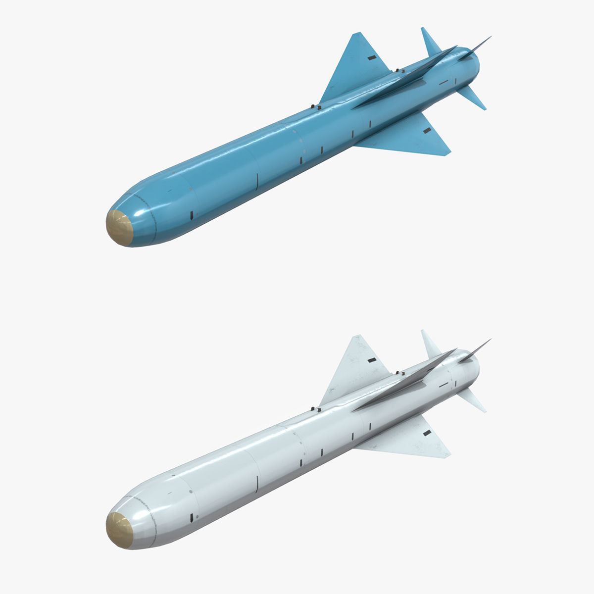3D model ASM-2 Japanese Anti-Ship Cruise Missile VR / AR / low-poly ...