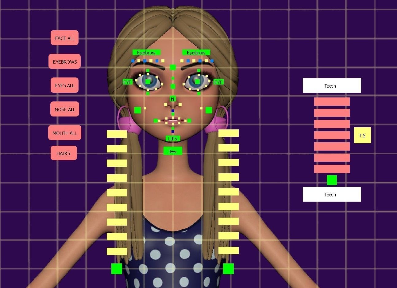 Jasmine Rose character rig picker free 3D model rigged | CGTrader