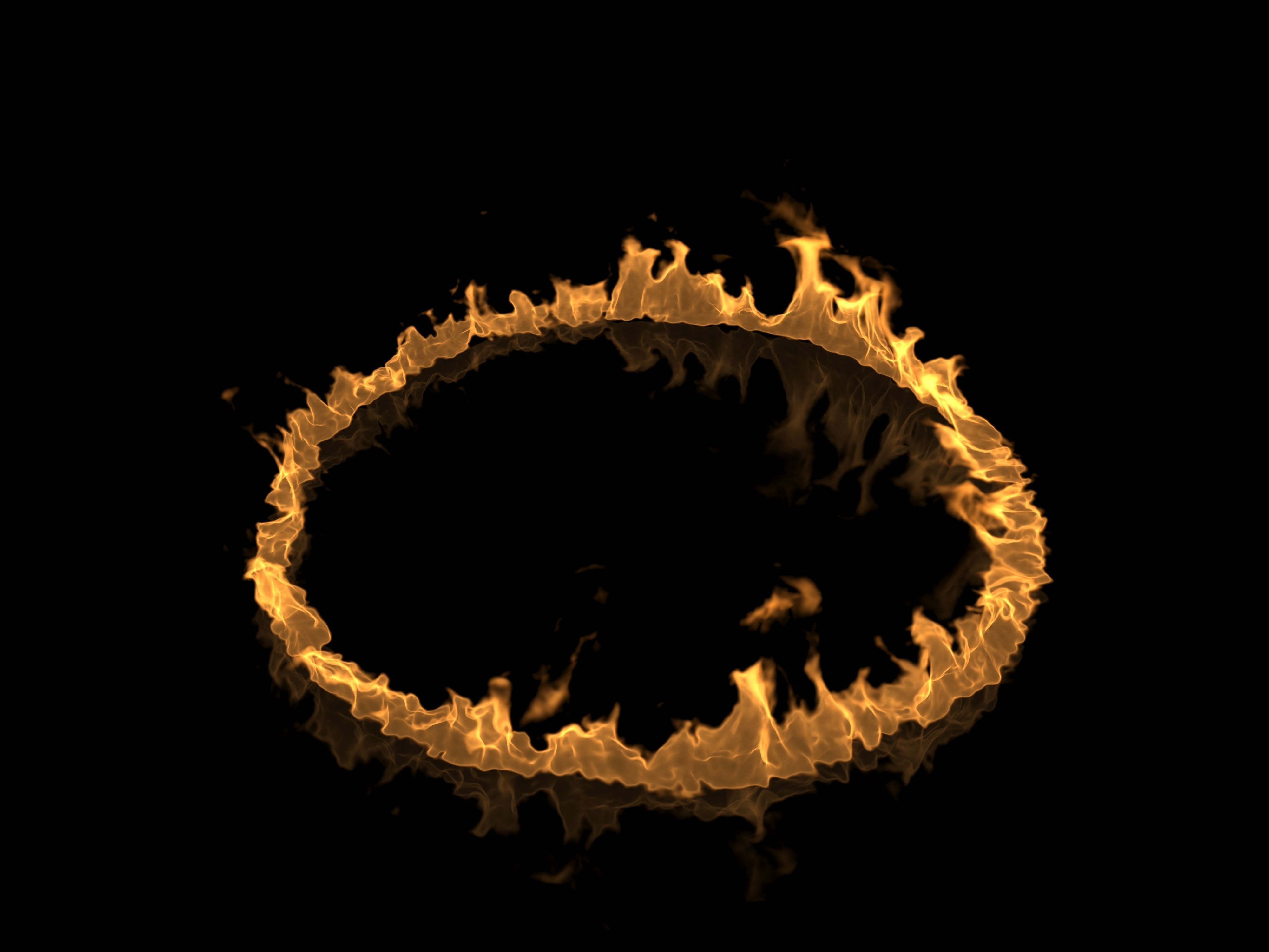 Fire ring circle VDB 7s 3D model animated rigged | CGTrader