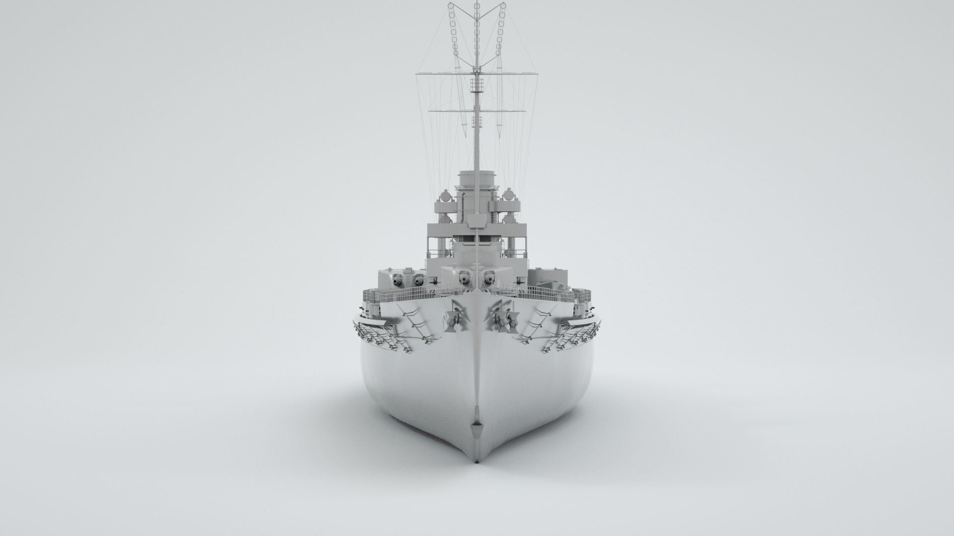Moltke Class Battlecruiser 3D model rigged | CGTrader