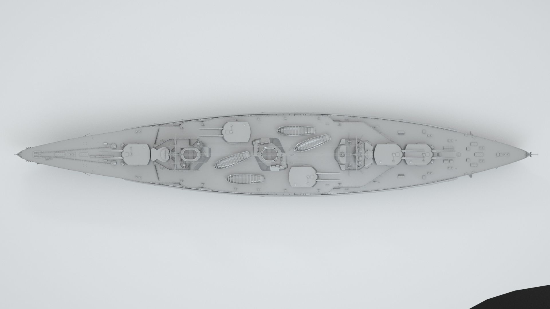 Moltke Class Battlecruiser 3D model rigged | CGTrader