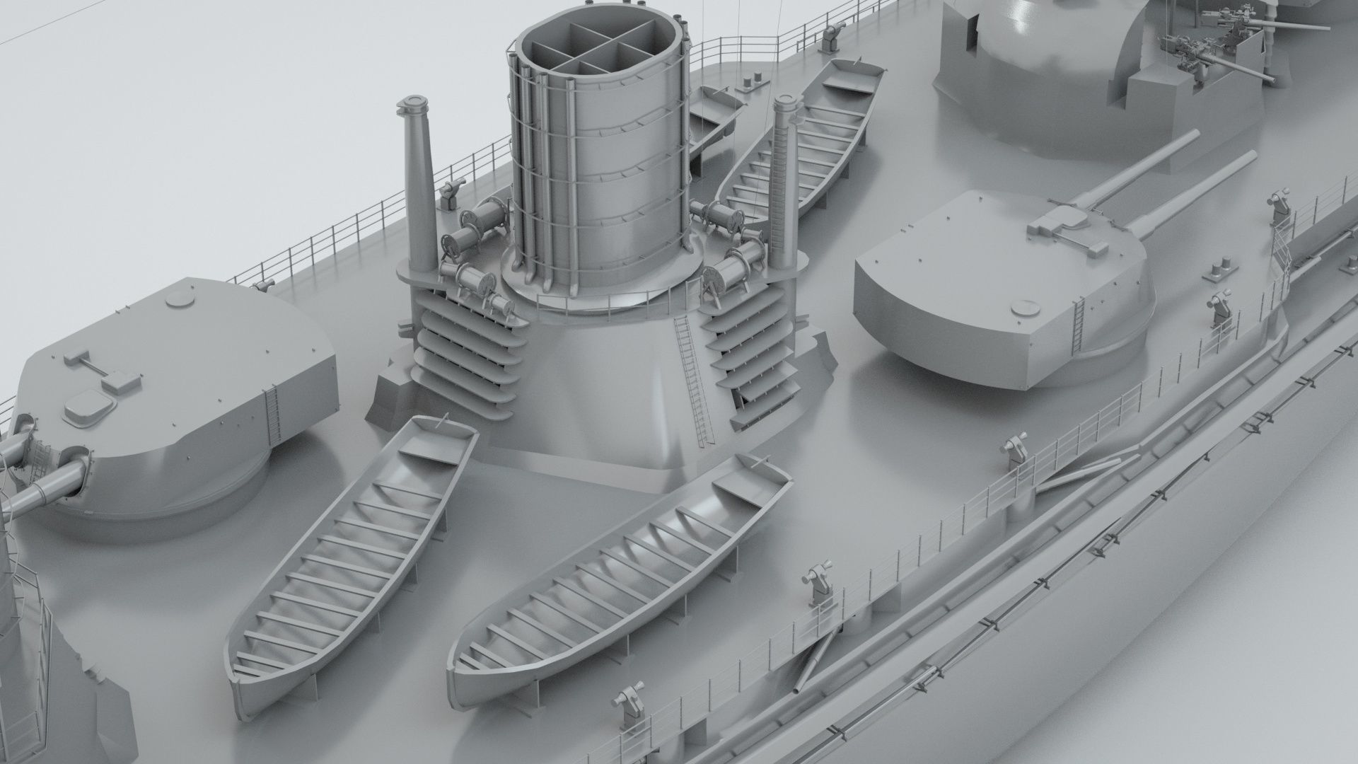 Moltke Class Battlecruiser 3D model rigged | CGTrader