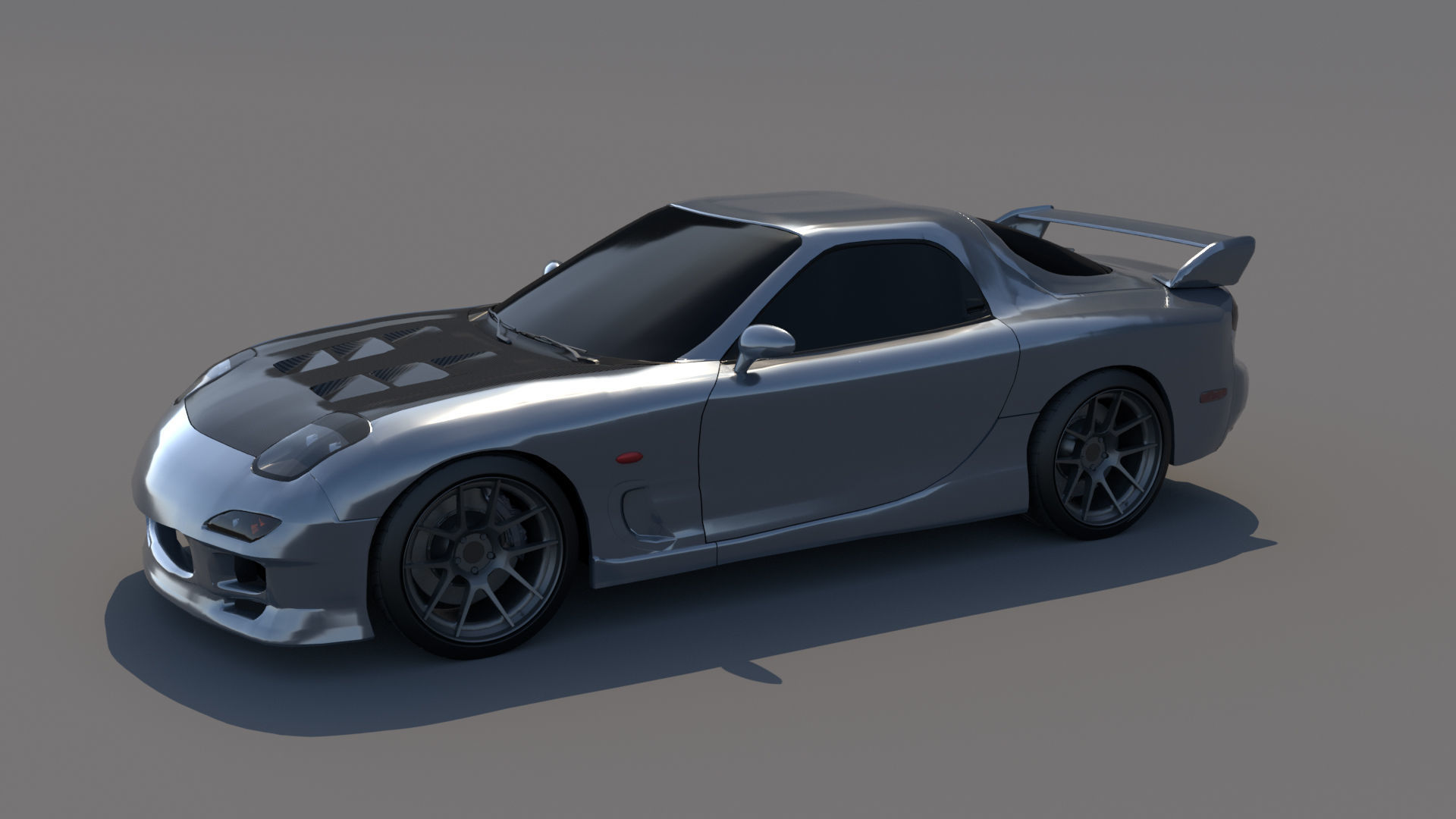 rx7 street style 3D model | CGTrader