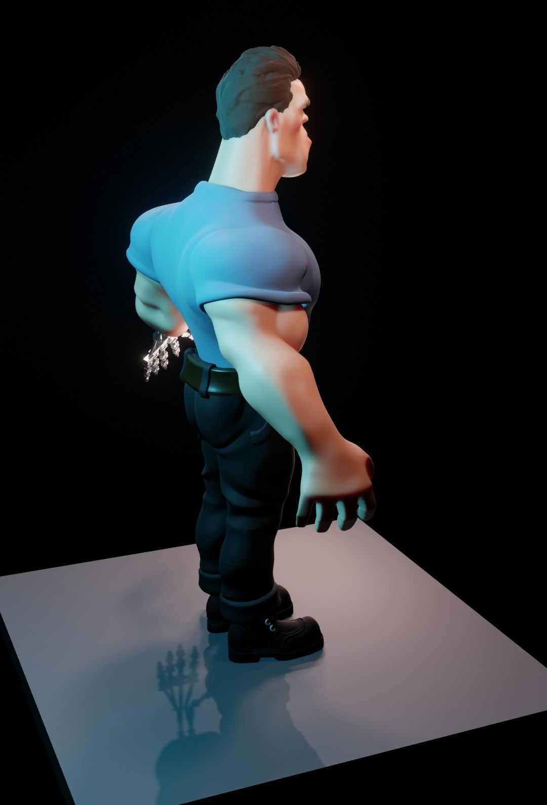 Cartoon Terminator Arnold Schwarzenegger 3D model | CGTrader