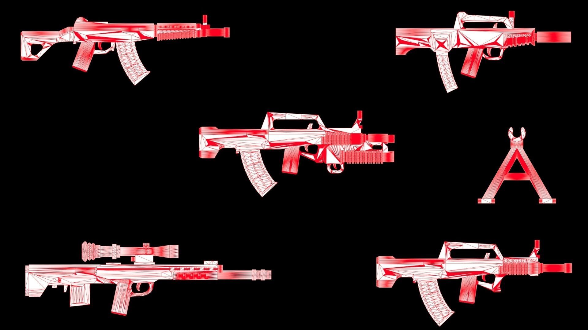 Lego Weapon Machine Gun Pack matches minifigure 3D model | CGTrader