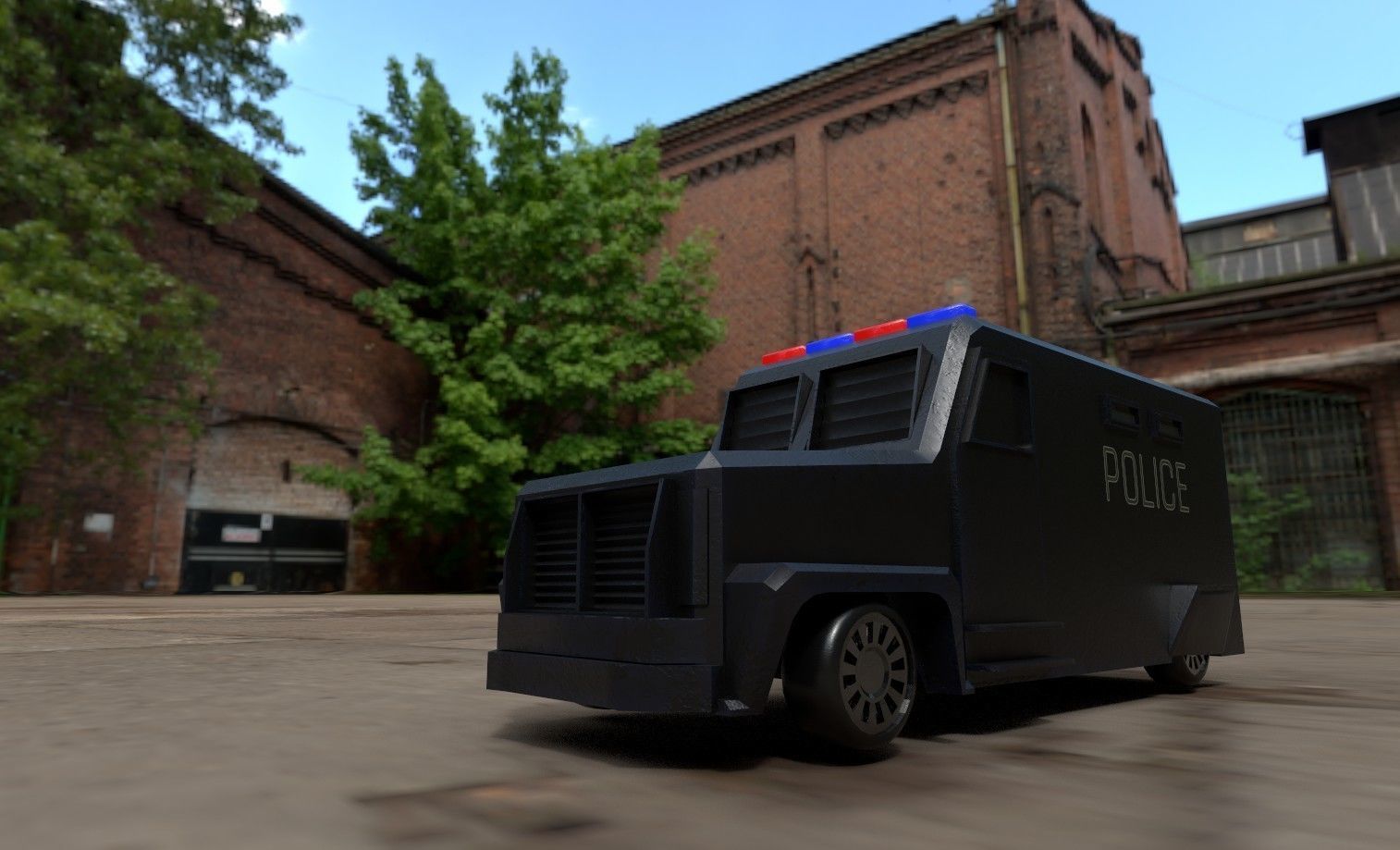 3D model Police Armored Truck SWAT Van 3D Model VR / AR / low-poly ...