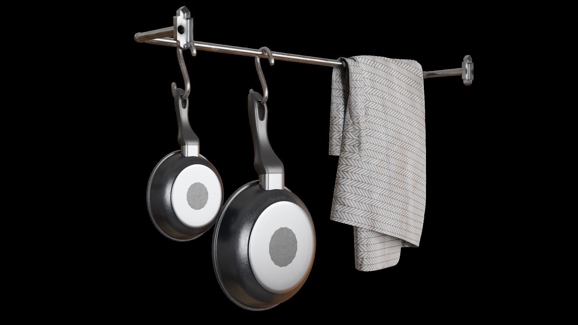 Kitchen Rack and Wall Storage 3D model | CGTrader