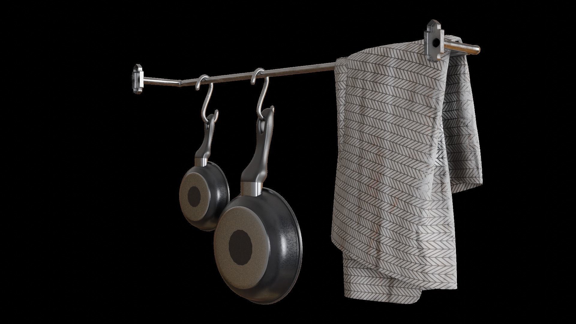 Kitchen Rack and Wall Storage 3D model | CGTrader