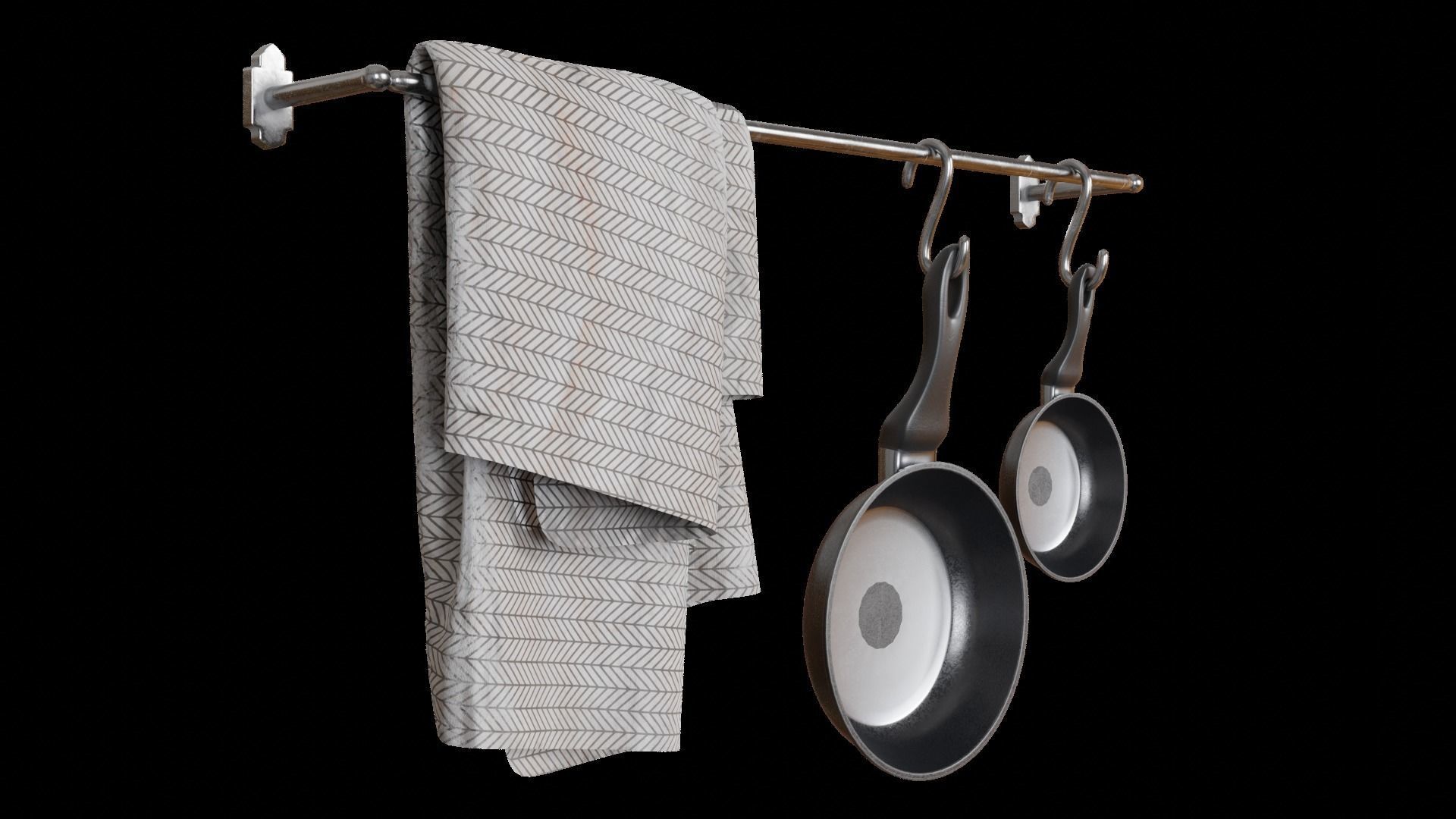 Kitchen Rack and Wall Storage 3D model | CGTrader