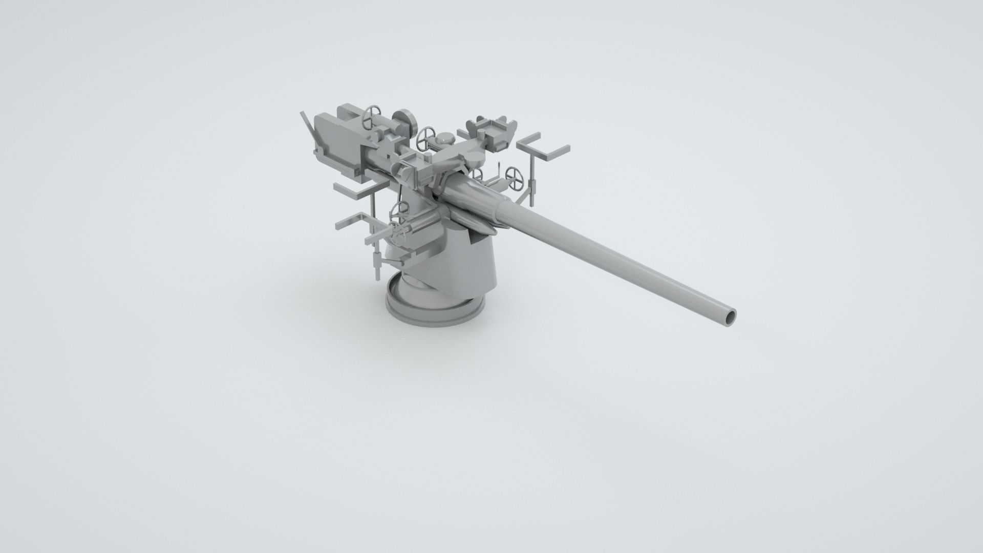 88mm SK C - 35 Naval Gun 3D model rigged | CGTrader