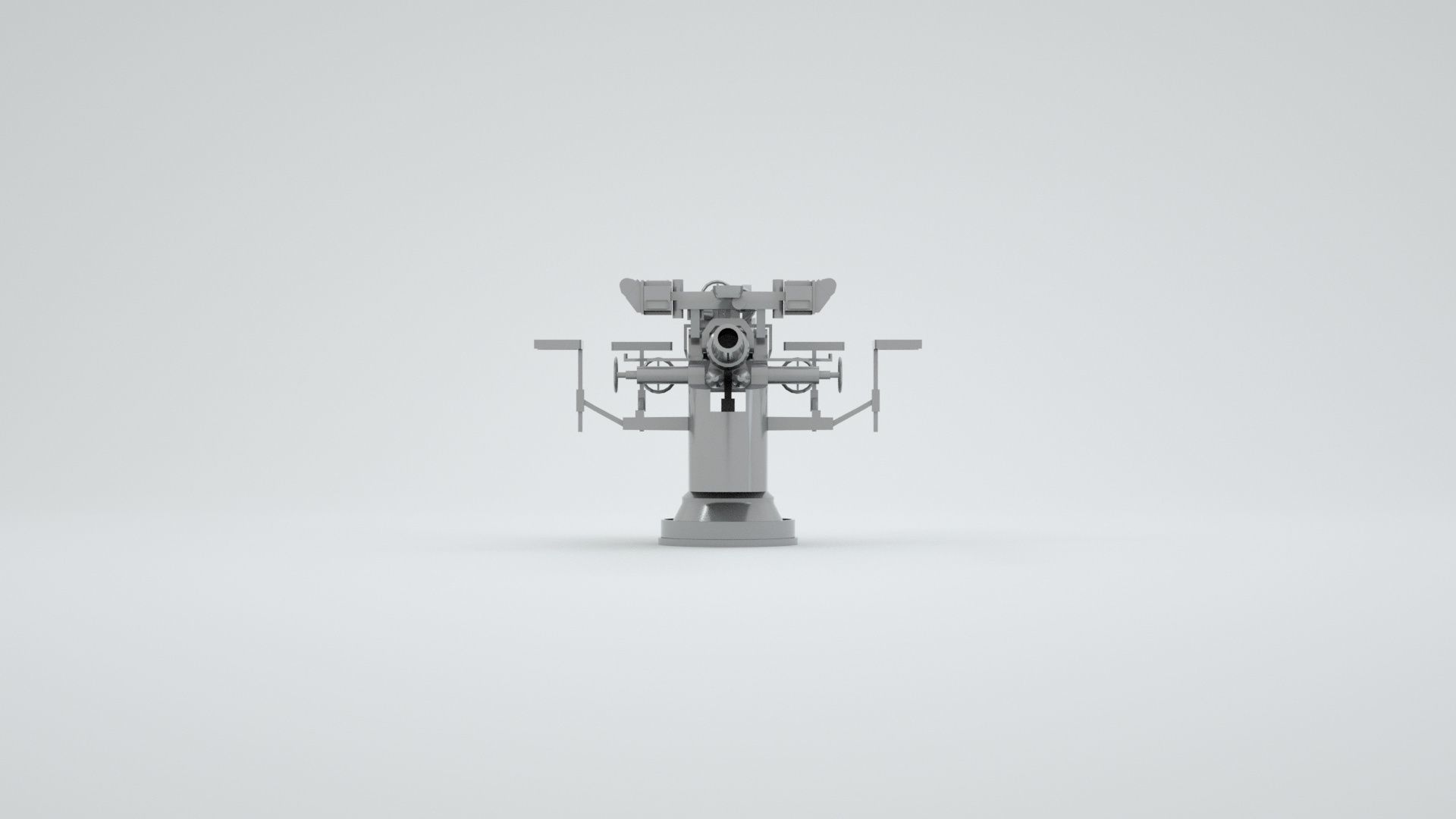 88mm SK C - 35 Naval Gun 3D model rigged | CGTrader