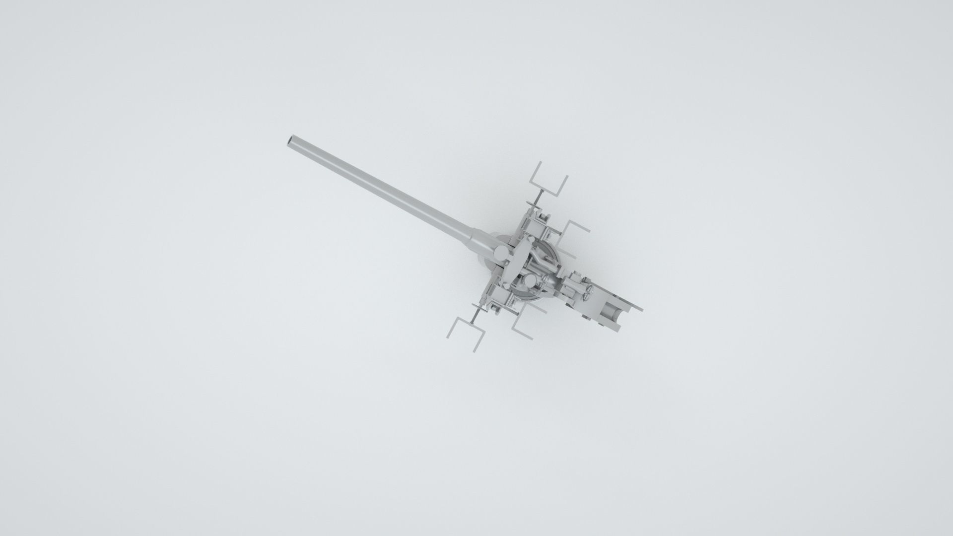 88mm SK C - 35 Naval Gun 3D model rigged | CGTrader