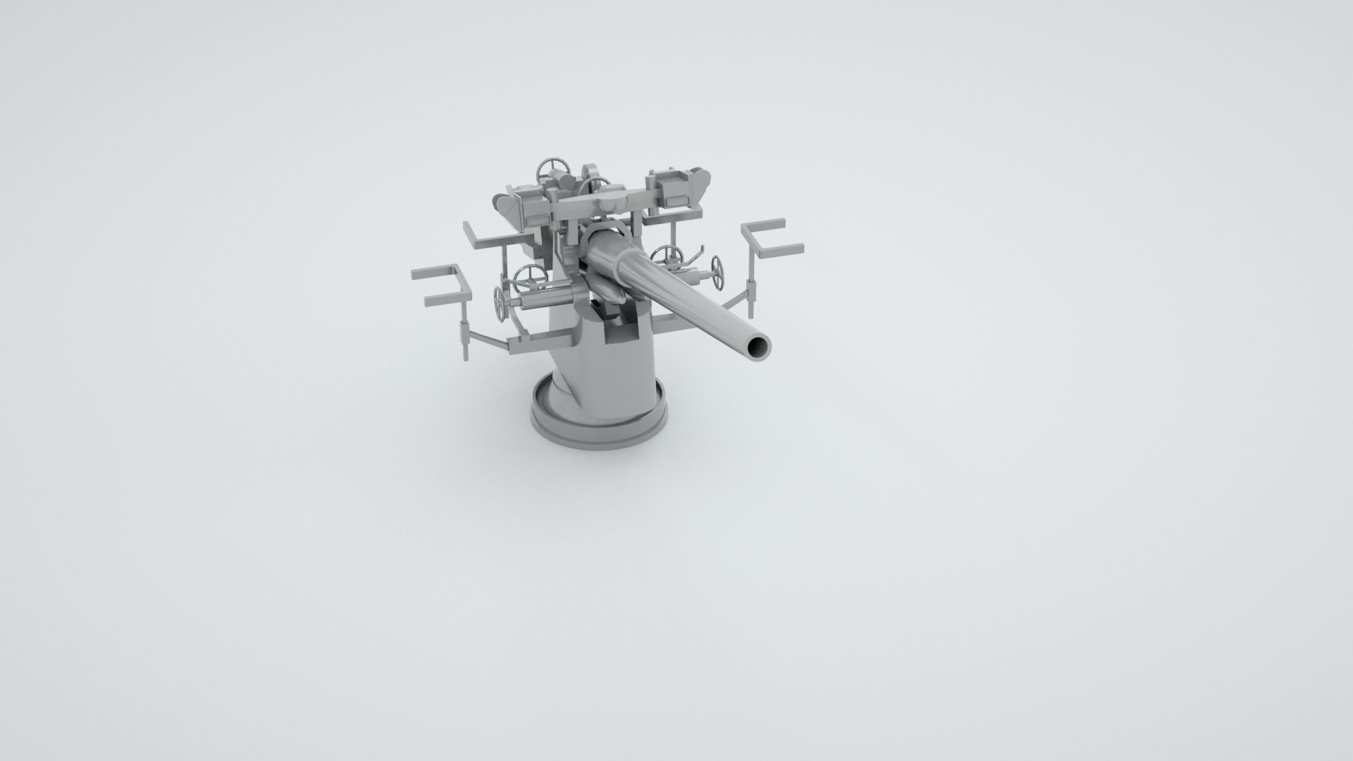 88mm SK C - 35 Naval Gun 3D model rigged | CGTrader