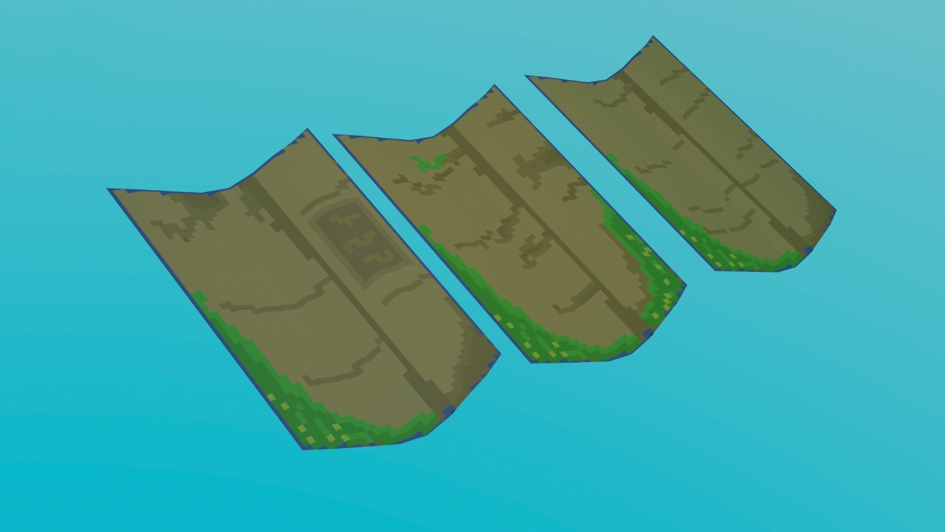 3D Low Poly Pixel Art Roof 3D model | CGTrader