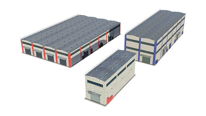 Industrial Buildings model pack 3D model | CGTrader