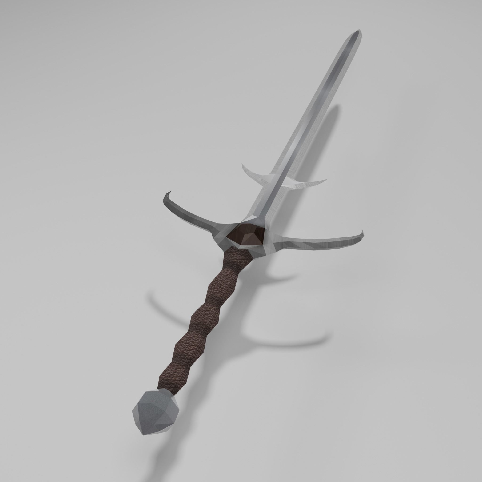3D model Long Sword Low Poly VR / AR / low-poly | CGTrader