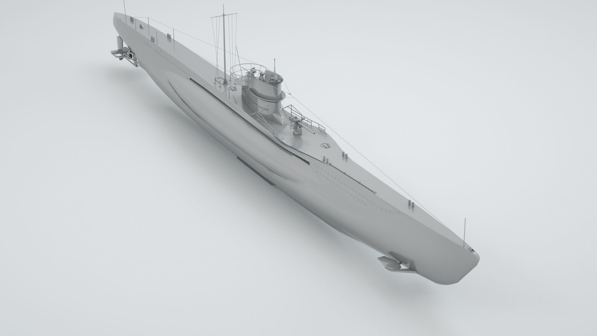 Type VII C German Submarine U-Boat 3D model rigged | CGTrader