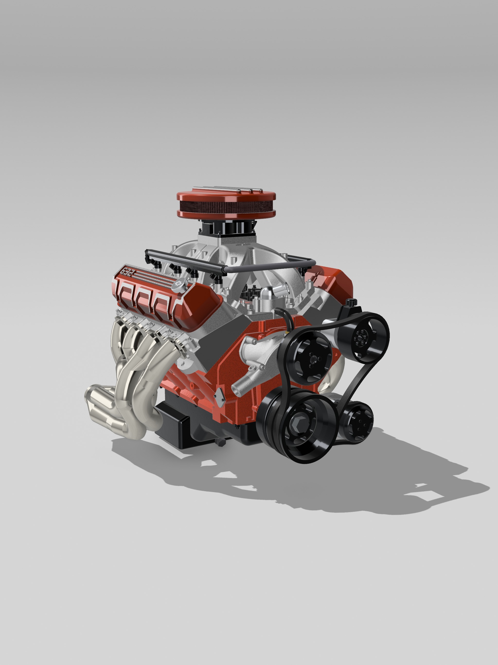 Chev 632 Crate Motor 1000hp with pulleys GM Performance BBC 3D model 3D ...